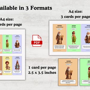 Old Testament Bible Characters, Bible Character Cards, Old Testament ...