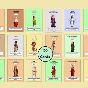 Bible Characters Printables, Bible Character Cards, Old Testament ...
