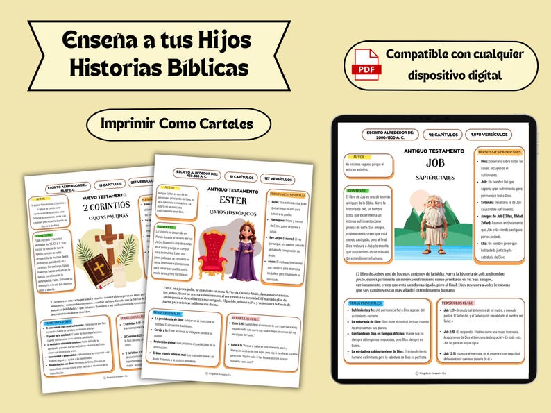Personajes bíblicos imprimibles en español, Biblia en español para ...
