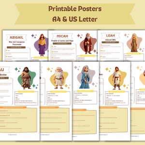 Printable Character Bible Study, Bible Studies for Kids, Christian ...