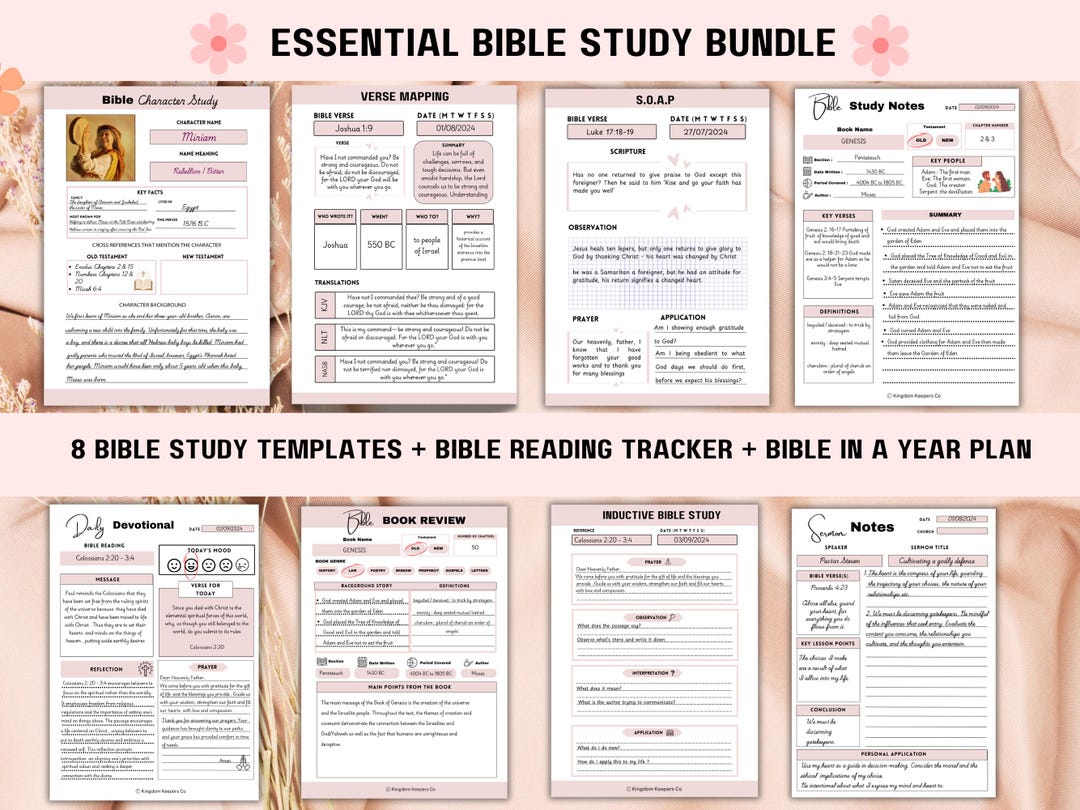 Bible Study Bundle, S.o.a.p Method Bible Study, in Depth Bible Study ...