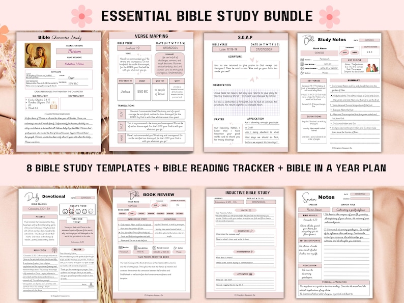 Bible Study Bundle, S.o.a.p Method Bible Study, in Depth Bible Study ...
