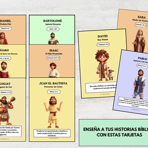 Bible Characters Printables Spanish, Bible Character Cards, Old ...