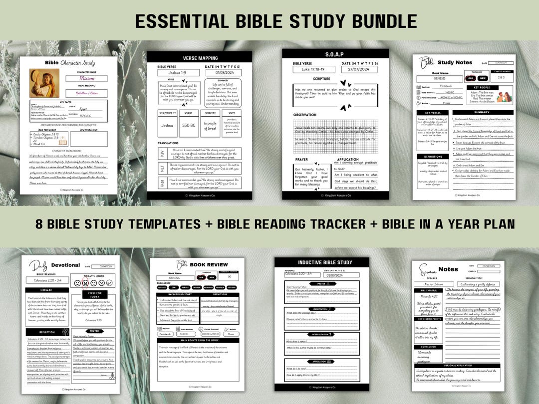 Bible Study Bundle, S.o.a.p Method Bible Study, in Depth Bible Study ...