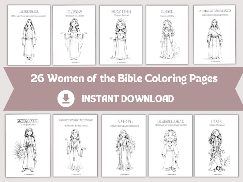 Bible Characters Printables, Bible Character Study Women, Bible ...
