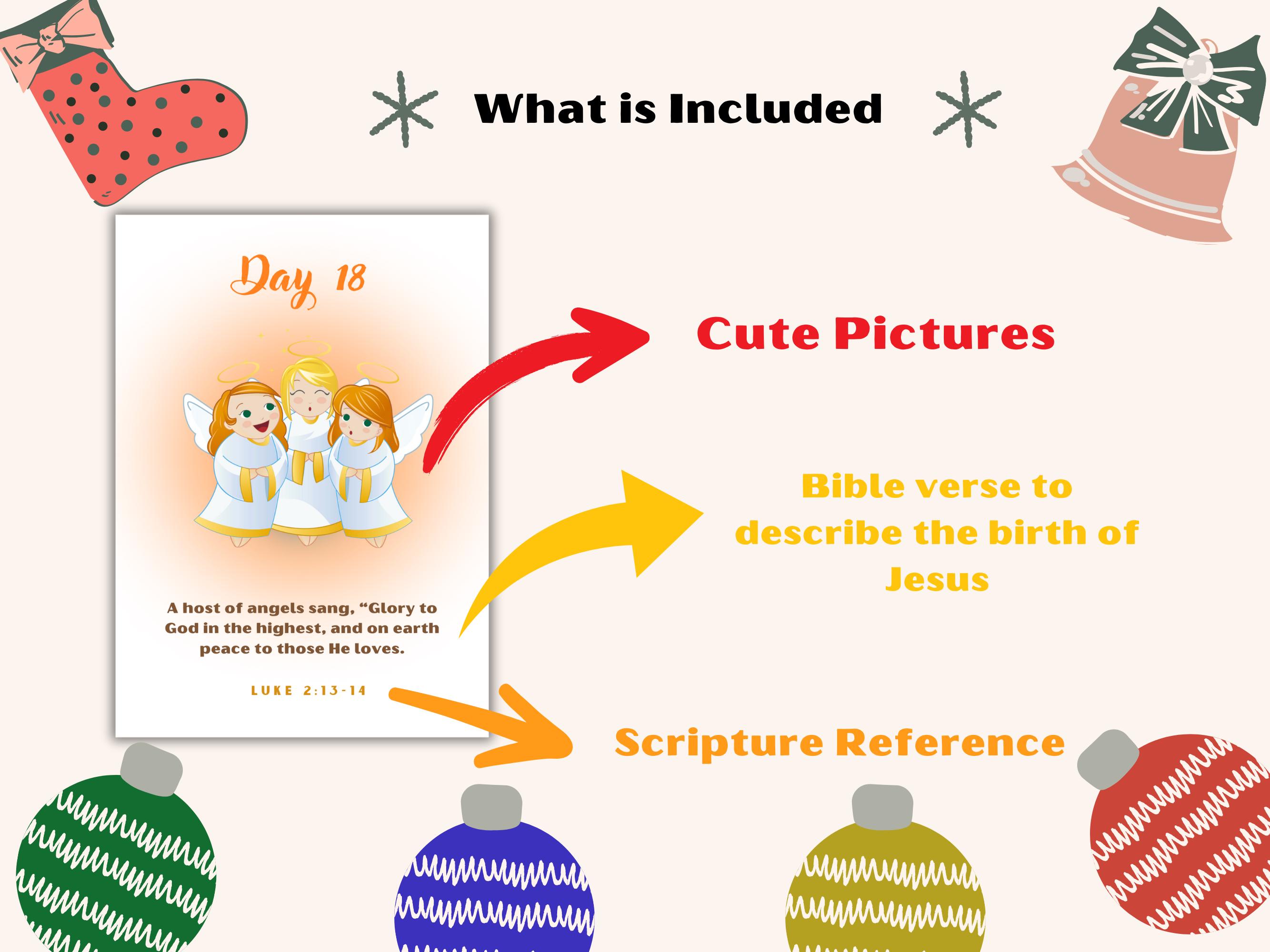 Nativity Christmas Advent Scripture, Christmas Story Scripture Cards ...