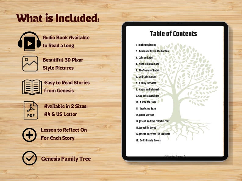 Kids Genesis Story, Genesis Printable, Book of Genesis, Bible Story Kid ...