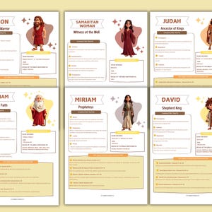 Printable Character Bible Study, Bible Studies for Kids, Christian ...