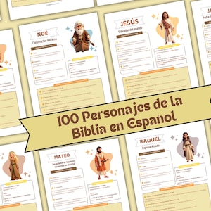Printable Character Bible Study IN SPANISH, Bible Studies for Kids ...