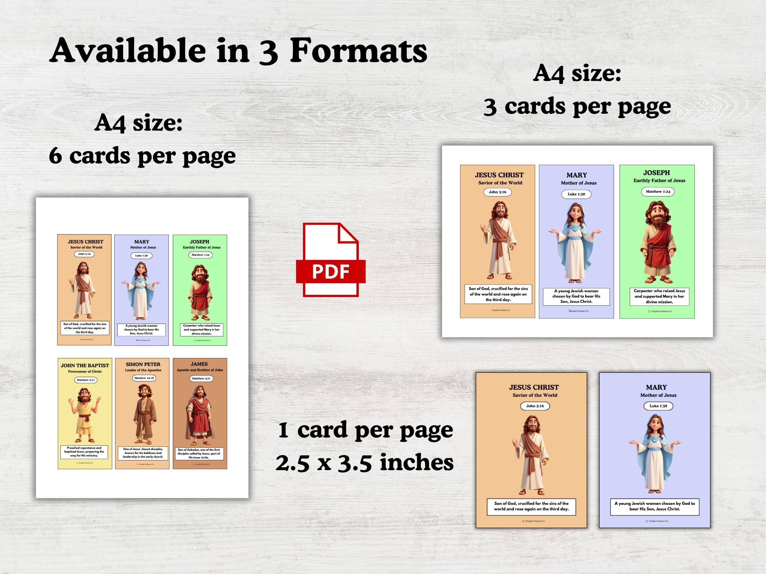 Bible Characters Printables, Bible Character Cards, Old Testament ...