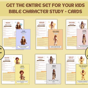 Bible Characters Printables, Bible Character Cards, Old Testament ...