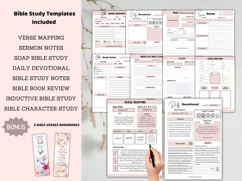 Bible Study Bundle Printable, Bible Study Bundle , Bible Bundle, Bible ...