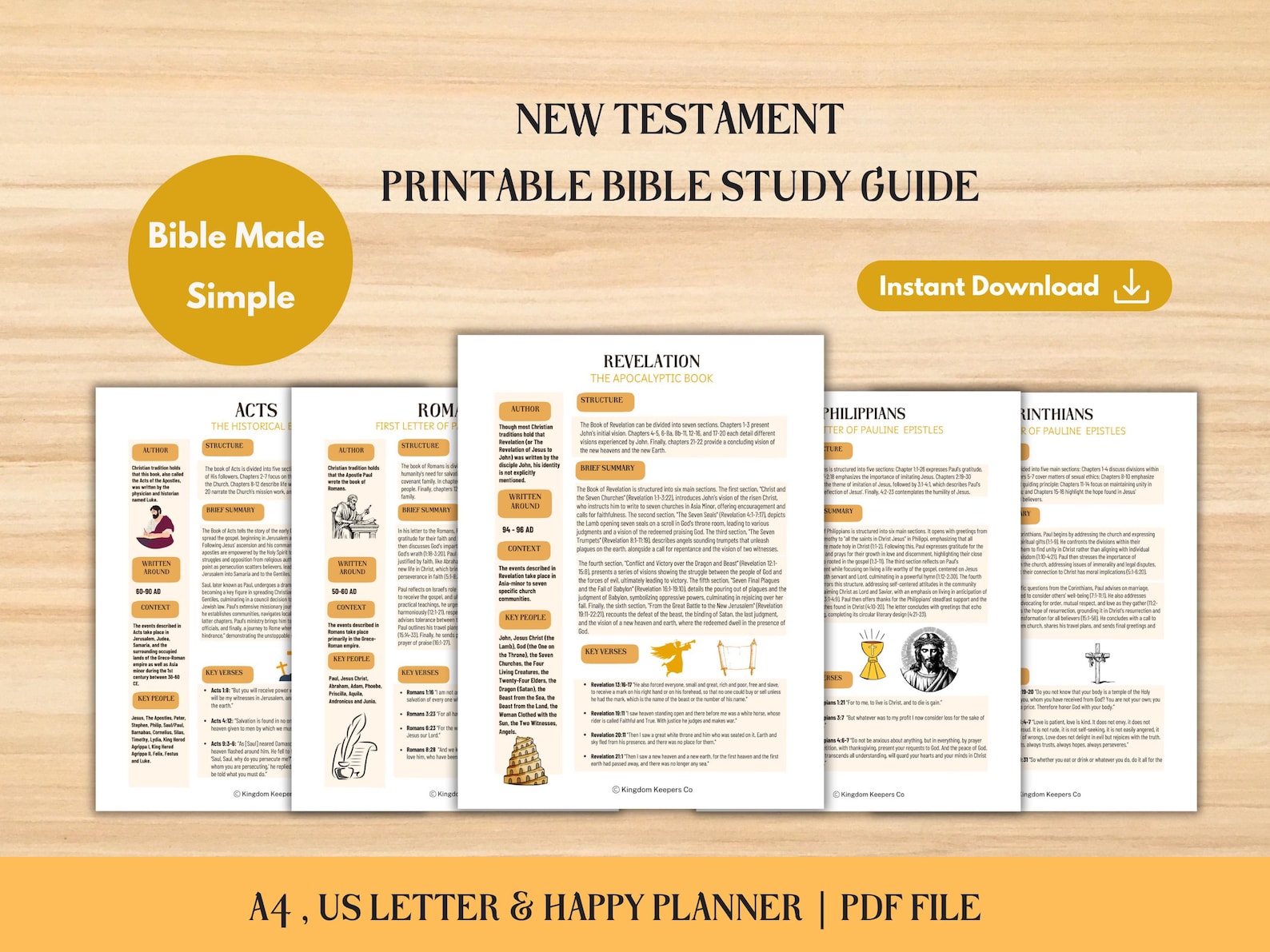 New Testament Bible Study, Printable Bible Study Guide, Inductive Bible ...