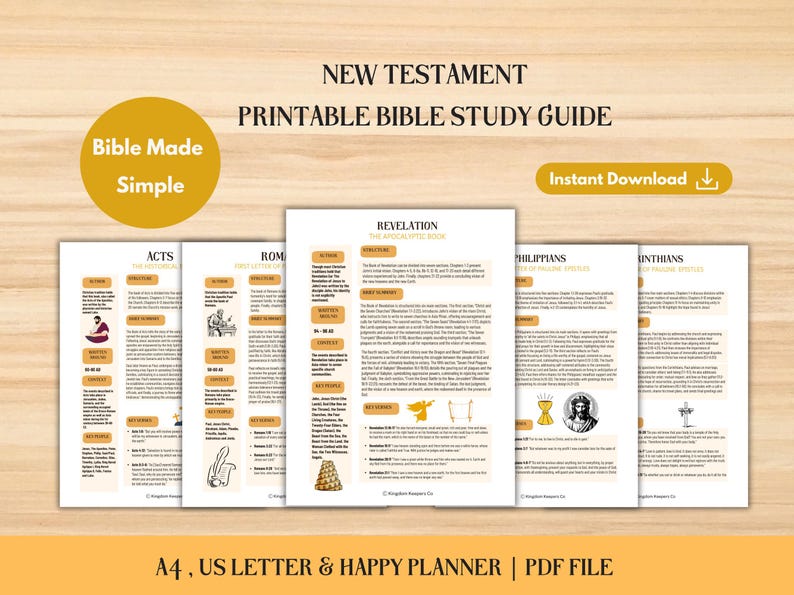 New Testament Bible Study, Printable Bible Study Guide, Inductive Bible ...