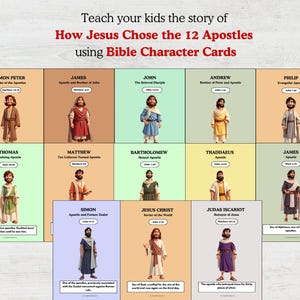 New Testament Bible Characters, Bible Character Cards, New Testament ...