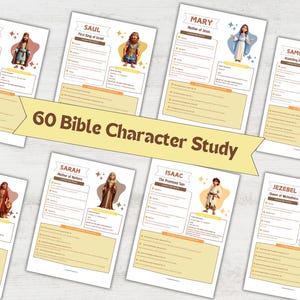Bible Characters Printables, Bible Character Cards, Old Testament ...