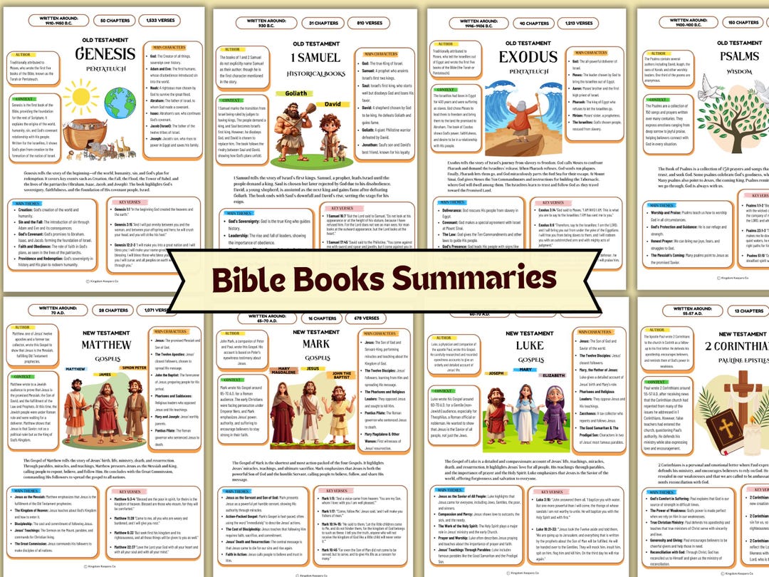 Kids Bible Books Summaries, Bible Studies for Kids, Bible Book Review ...