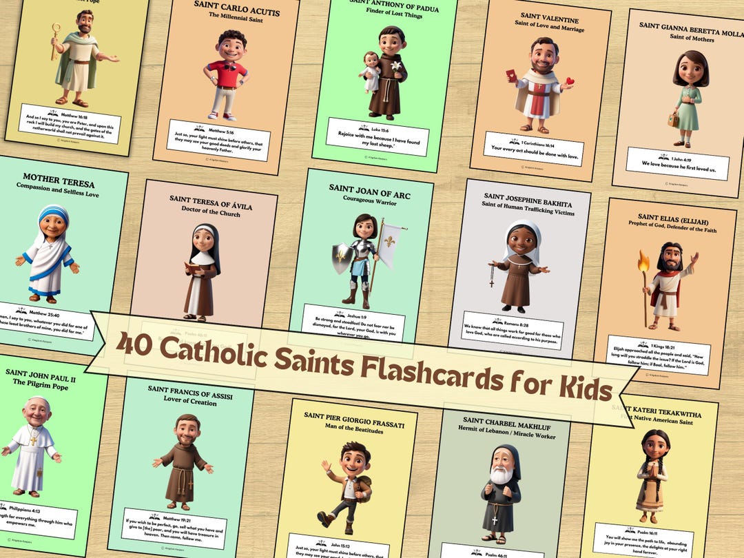 Catholic Saints Digital Download, Catholic Saints Cards, Printable ...