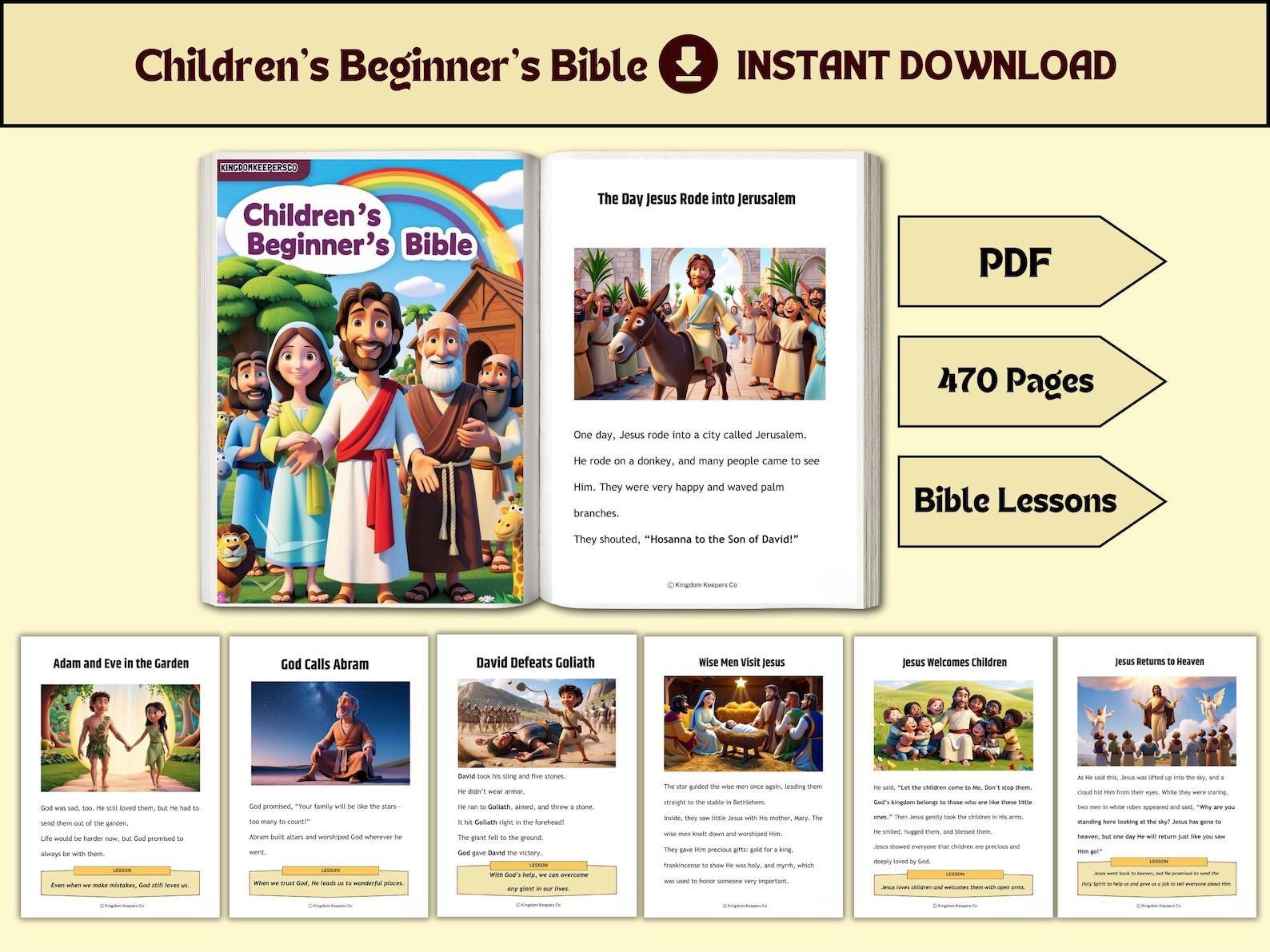 Child's First Bible, Kids Bible Study Lesson, Sunday School Lesson ...