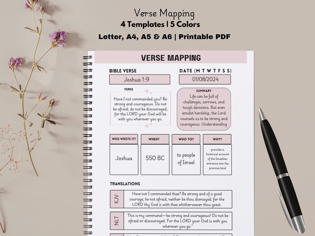 Verse Mapping, Verse Mapping Digital, Verse Mapping Template, Verse Mapping Printable, Verse ...