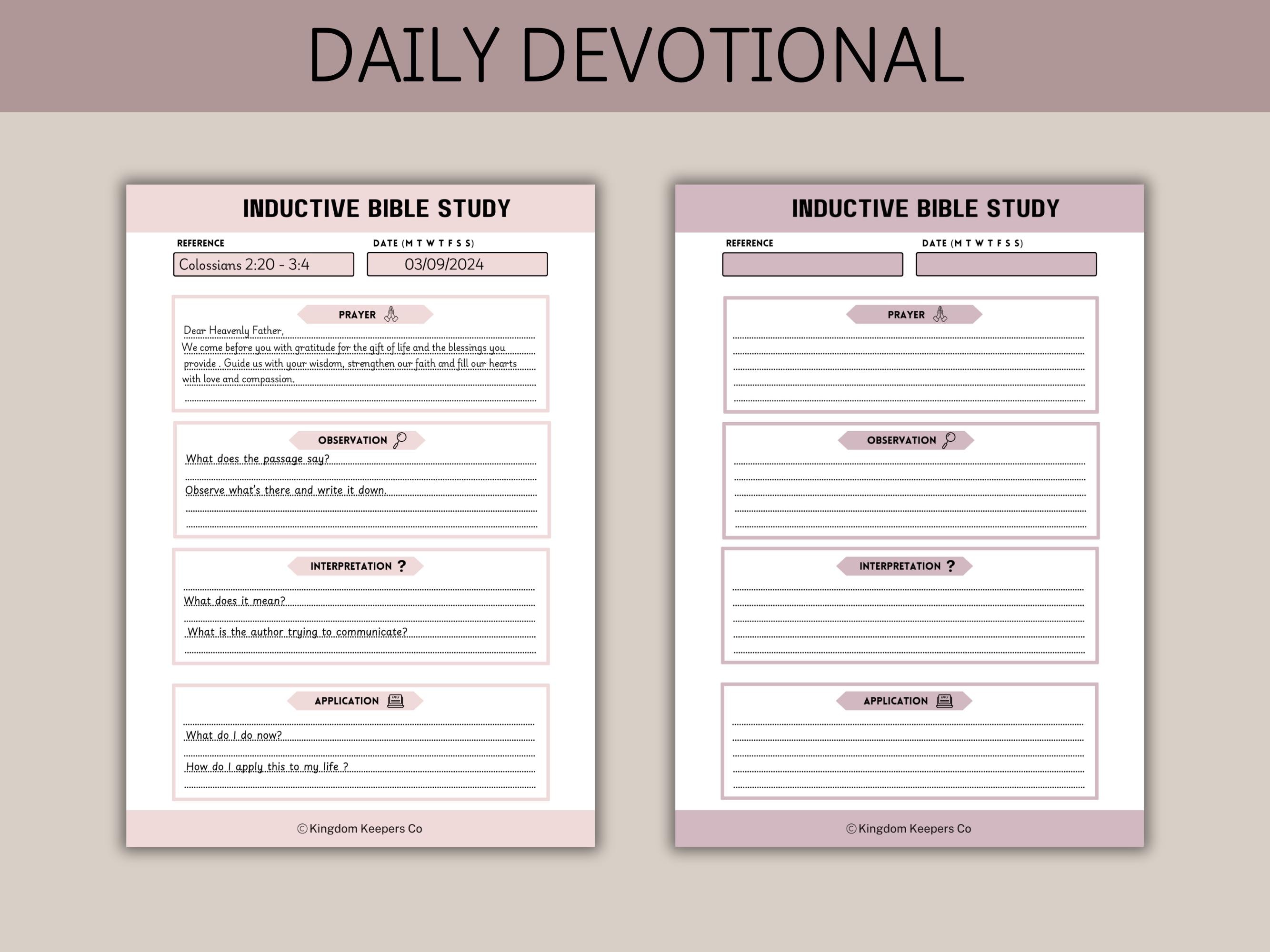 Inductive Bible, Inductive Bible Study Journal, Inductive Bible Study ...