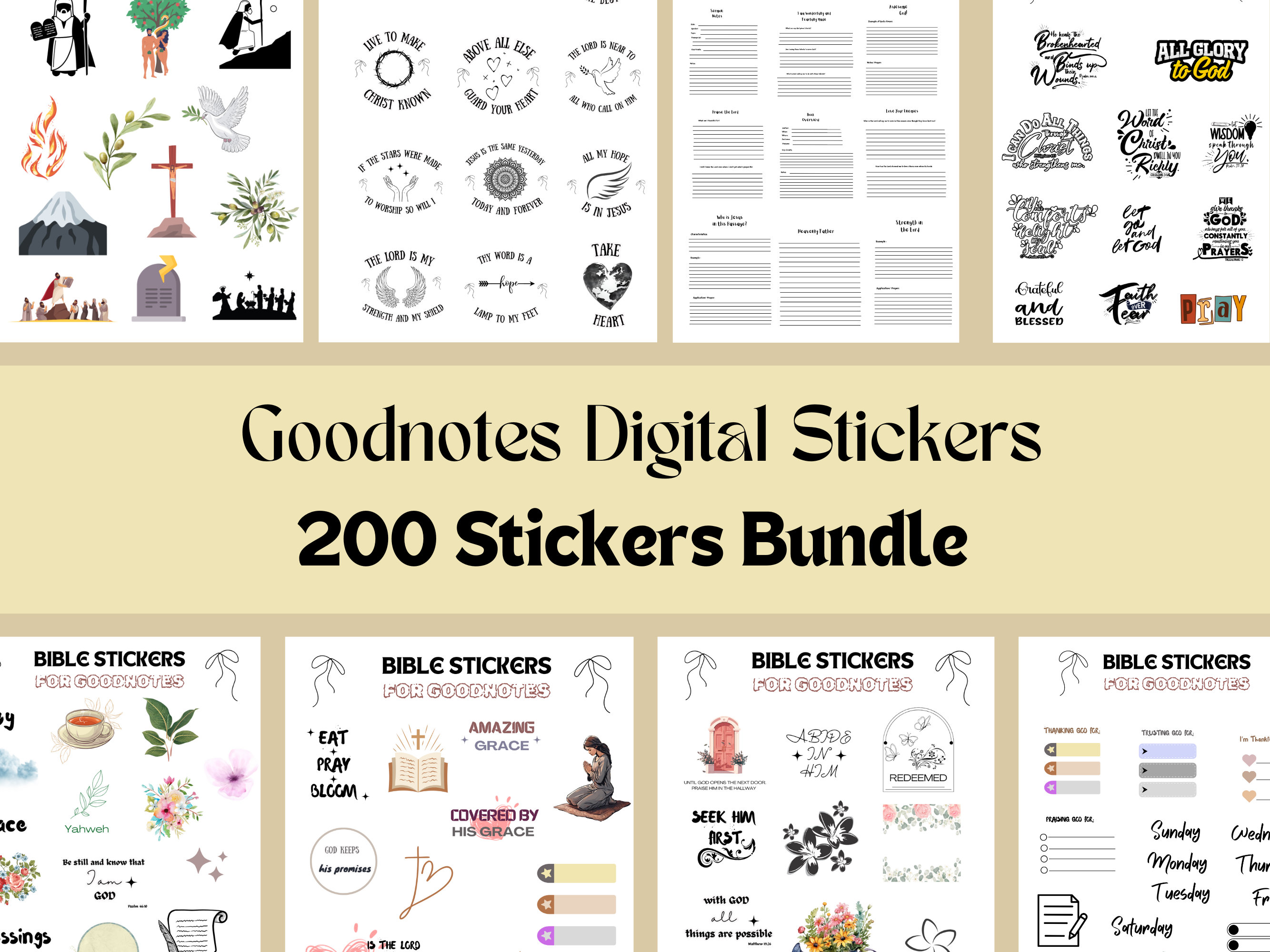 Bible Stickers Transparent, Bible Story Stickers, Bible Stickers Pack ...