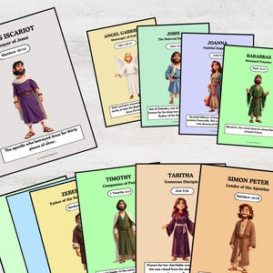 New Testament Bible Characters, Bible Character Cards, New Testament ...