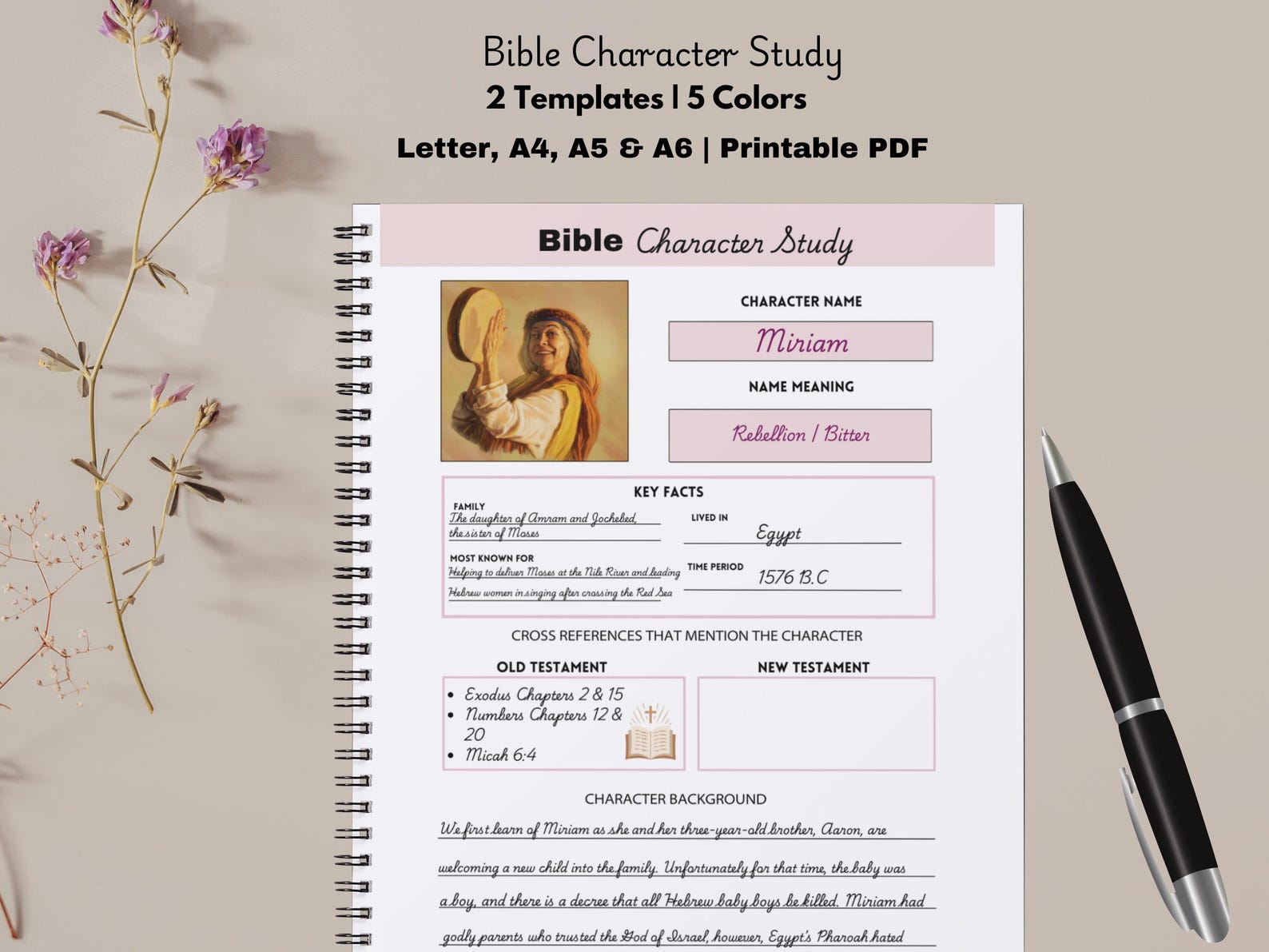 Bible Character Study, Bible Character Printable, Bible Character ...
