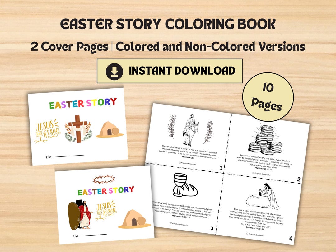 Easter Story Coloring, Holy Week Coloring, Easter Activities Kids ...