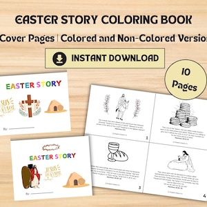 Easter Story Coloring, Holy Week Coloring, Easter Activities Kids ...