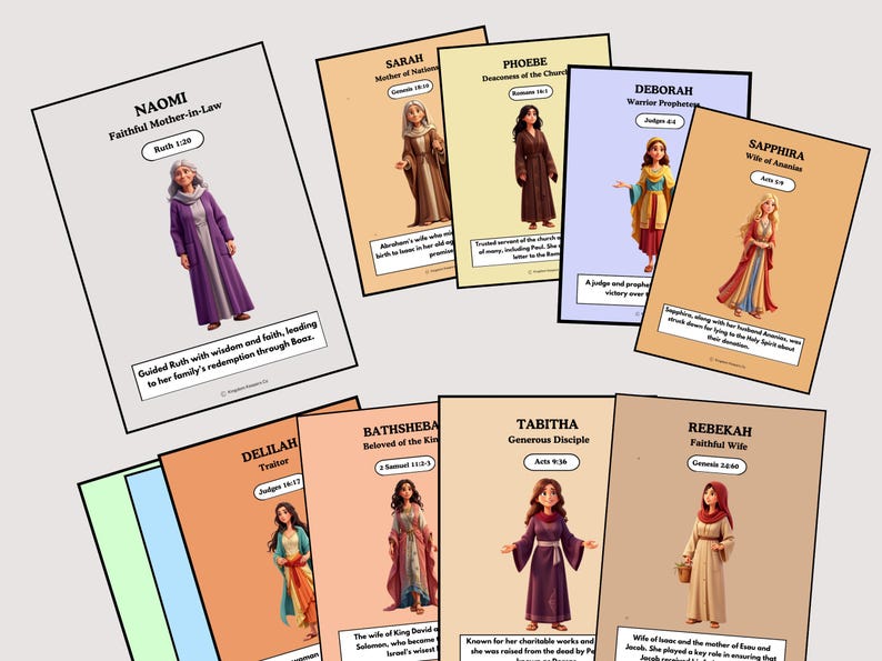 Women Bible Characters, Bible Characters Printables, Bible Character ...