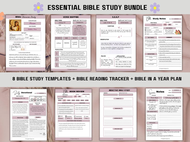 Bible Study Bundle, S.o.a.p Method Bible Study, in Depth Bible Study ...