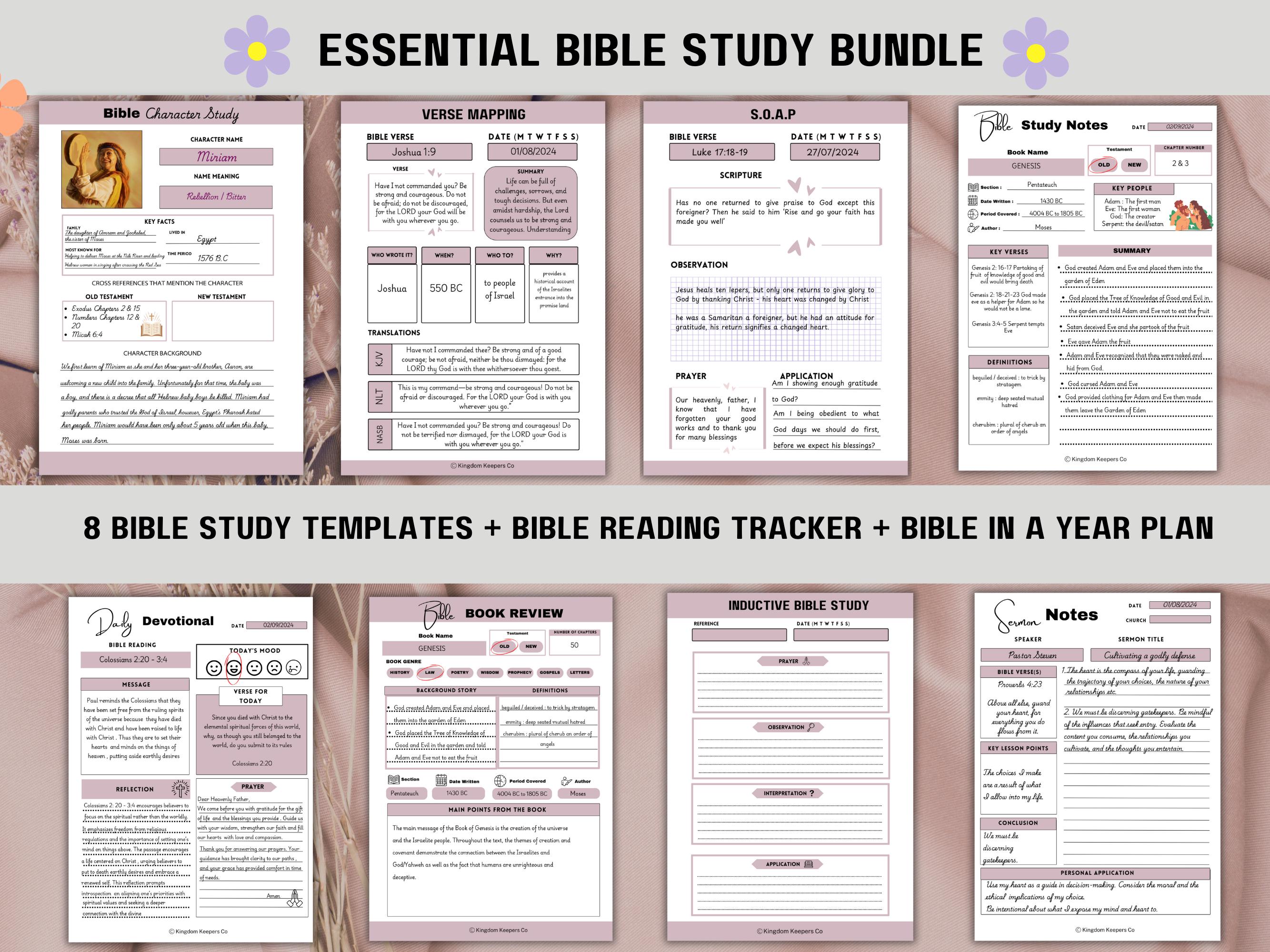 Bible Study Bundle, S.o.a.p Method Bible Study, in Depth Bible Study ...