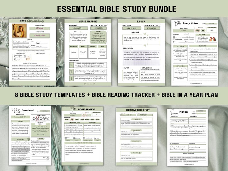 Bible Study Bundle, S.o.a.p Method Bible Study, in Depth Bible Study ...