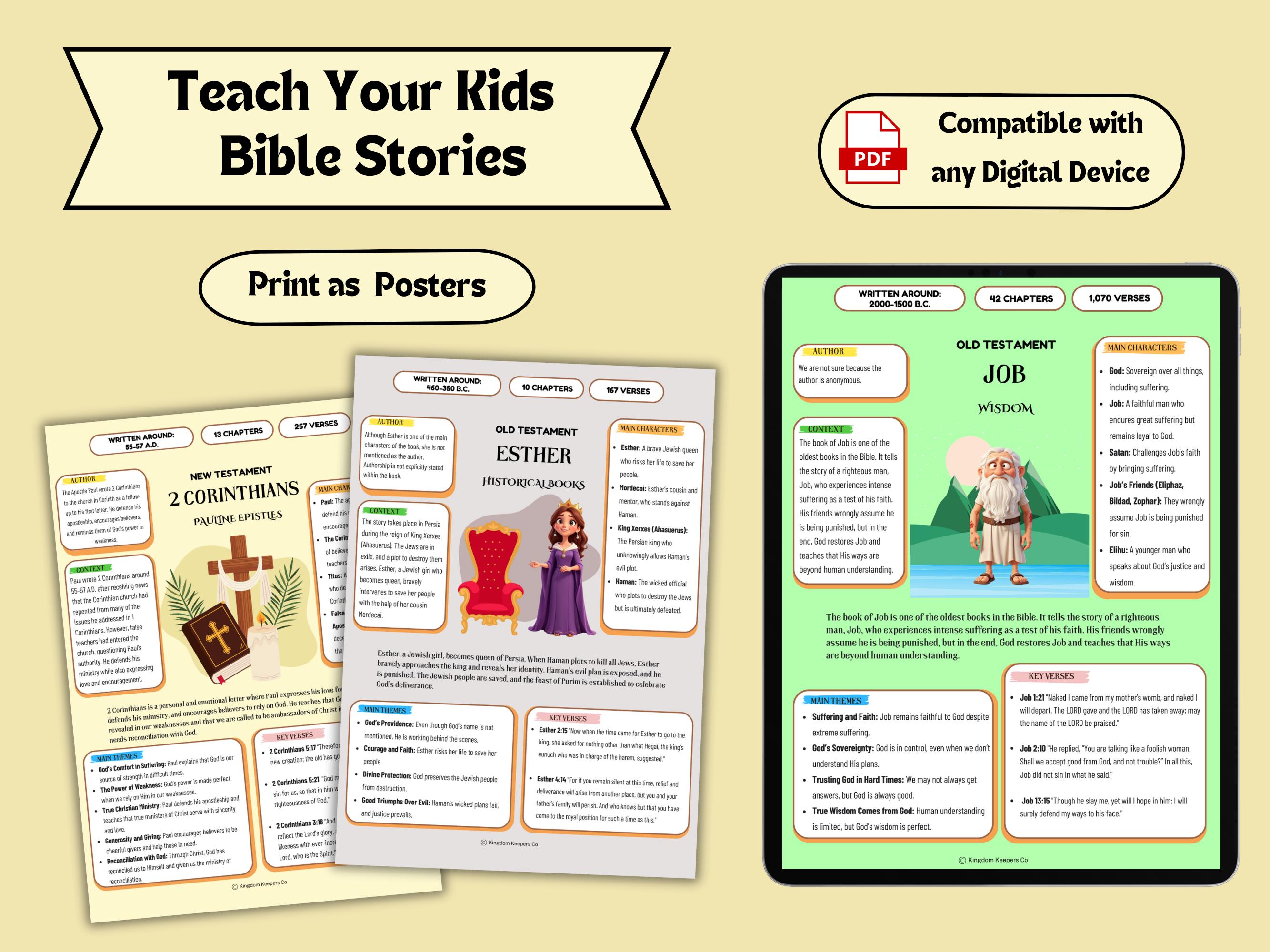 Kids Bible Books Summaries, Bible Studies for Kids, Bible Book Review ...