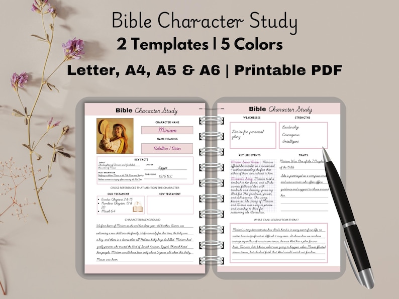 Bible Character Study, Bible Character Printable, Bible Character ...