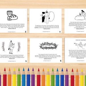 Easter Story Coloring, Holy Week Coloring, Easter Activities Kids ...