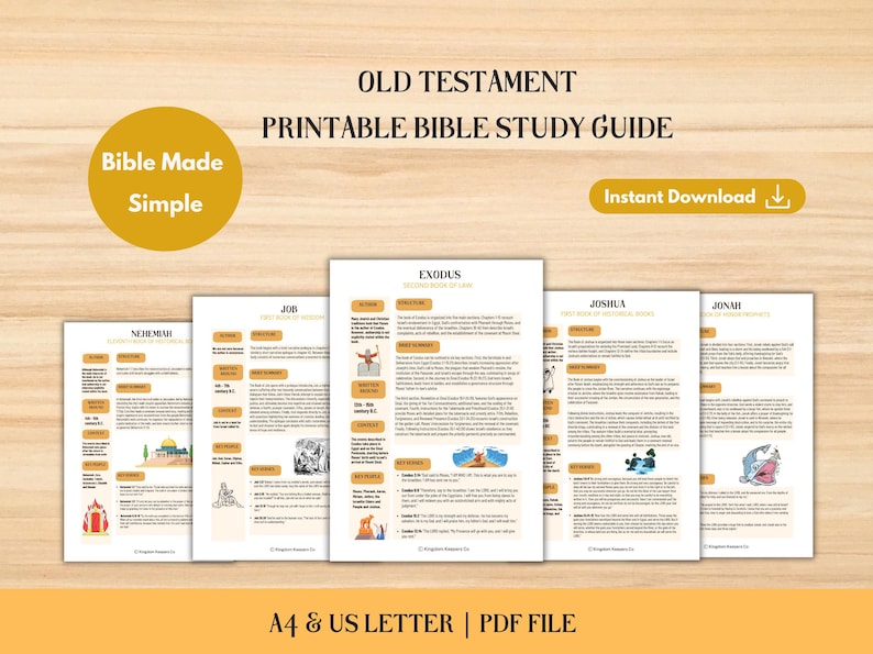Old Testament Bible Study, Printable Bible Study Guide, Inductive Bible ...