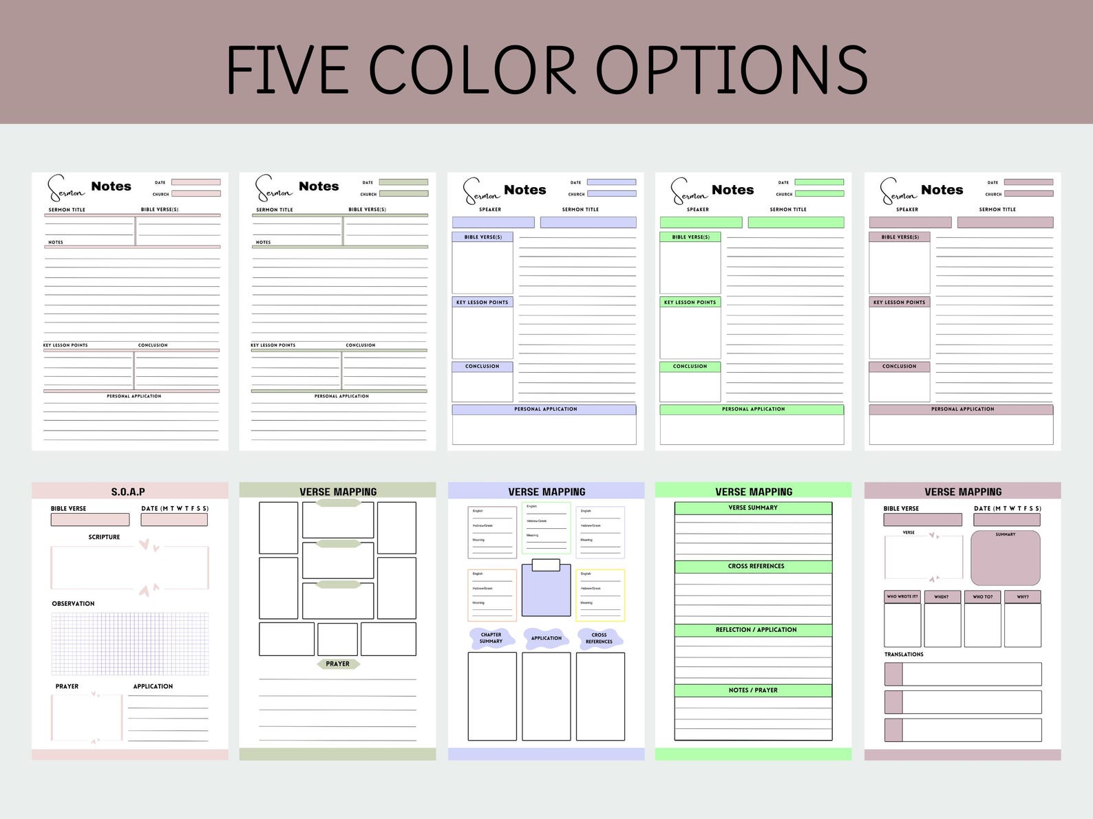 Inductive Bible, Sermon Notes Template, Bible Reading Check, Verse ...