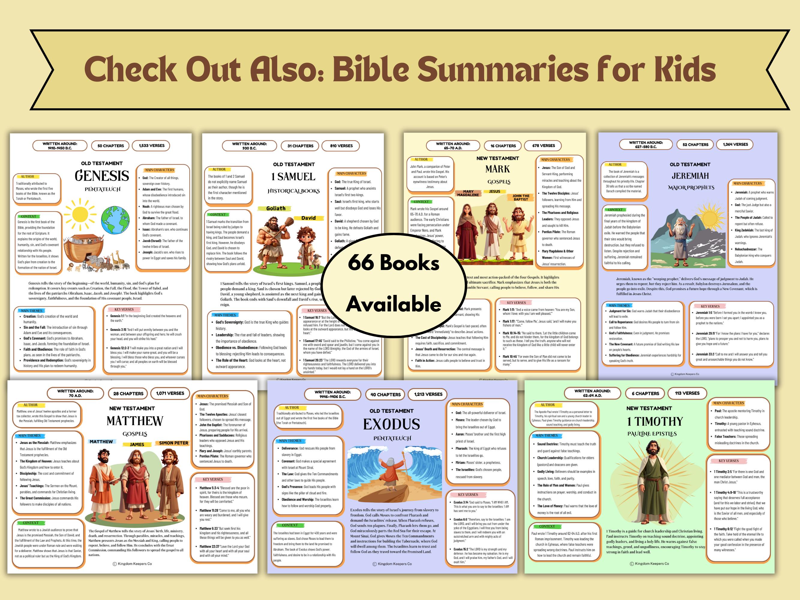 Printable Character Bible Study IN SPANISH, Bible Studies for Kids ...
