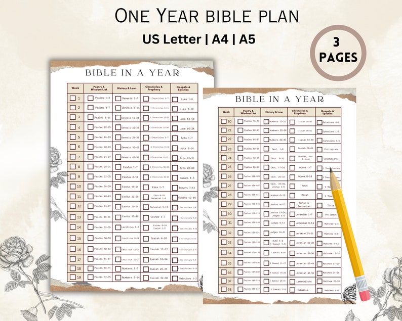 Bible Tracker, Bible Book Tracker, Bible Reading Tracker, Bible Study ...