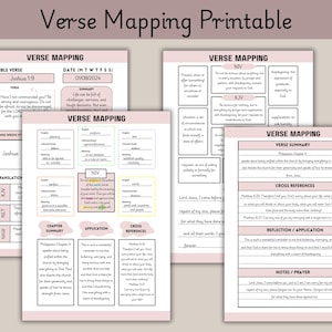 Verse Mapping, Verse Mapping Digital, Verse Mapping Template, Verse ...