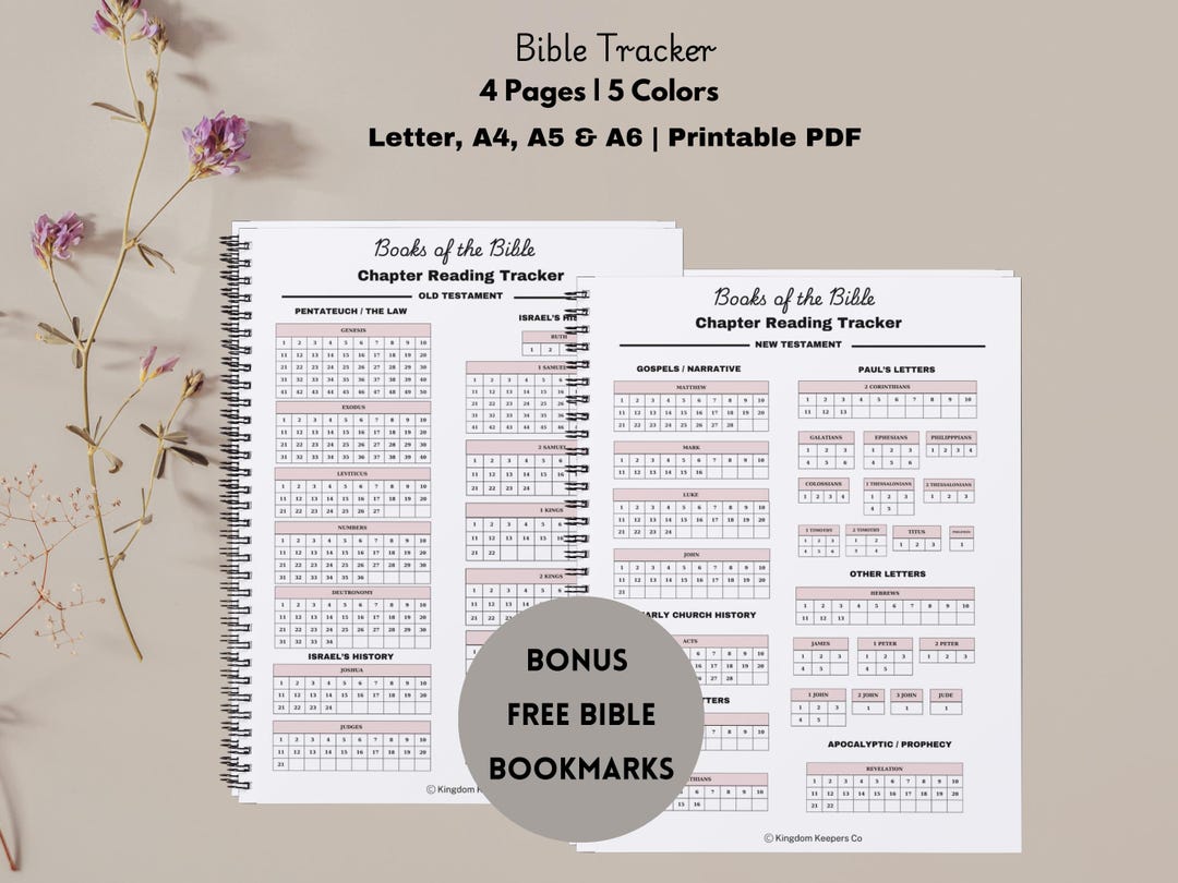 Bible Reading Check, Bible Reading Chart, Bible Reading Checklist ...