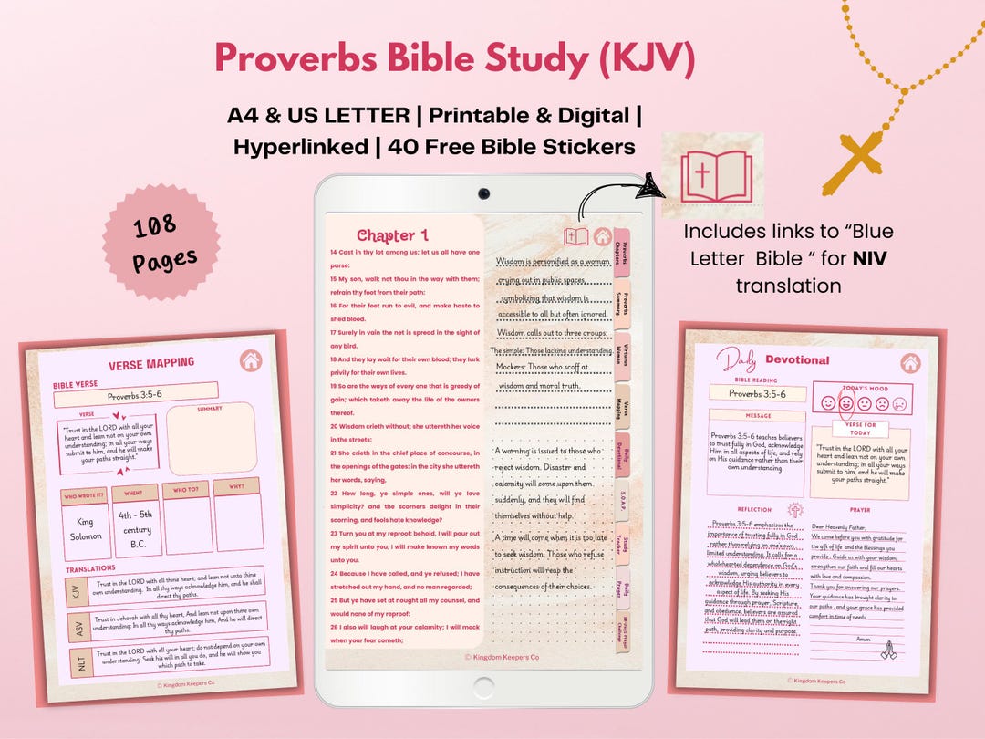 Bible Proverb, Digital Bible Journal KJV, Bible Study Proverbs, Bible ...