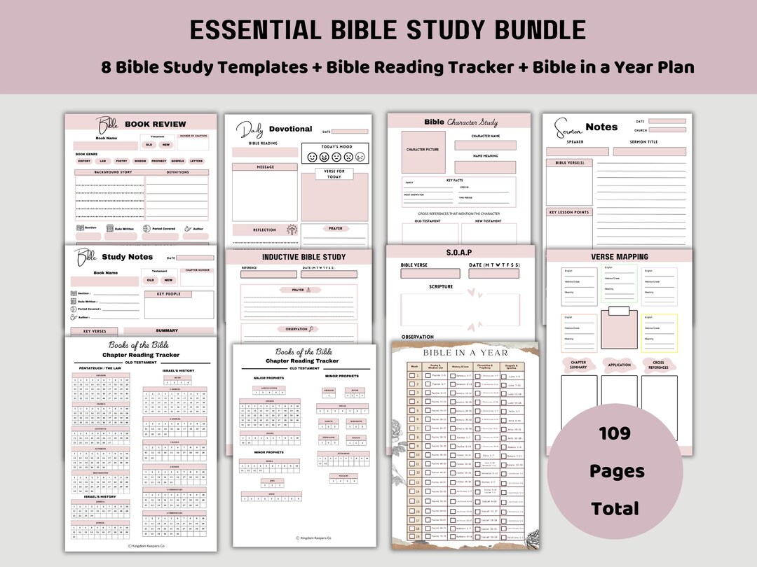 Bible Study Bundle Printable, Bible Study Bundle , Bible Bundle, Bible ...