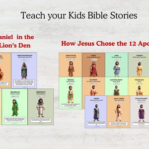 Bible Characters Printables, Bible Character Cards, Old Testament ...