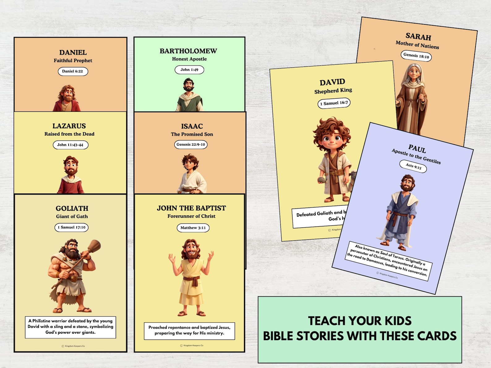 Bible Characters Printables, Bible Character Cards, Old Testament ...