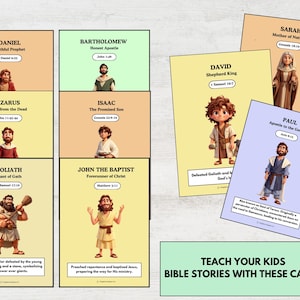 Bible Characters Printables, Bible Character Cards, Old Testament ...