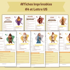 Printable Character Bible Study IN FRENCH, Bible Studies for Kids ...