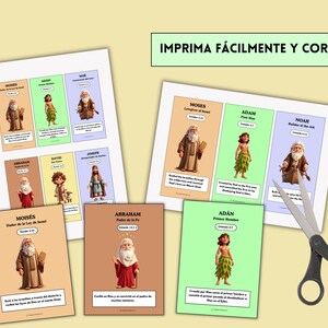 Bible Characters Printables IN SPANISH, Bible Character Cards ...